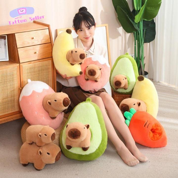 STKE Banana Avocado Capybara Plush Toy Strawberry Carrot Capybara Plush ...