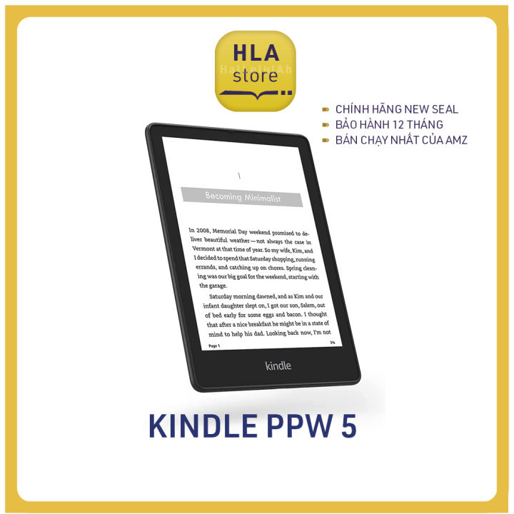Máy đọc sách kindle Paperwhite 2021 (ppw5 11th Gen) newseal - màn hình ...