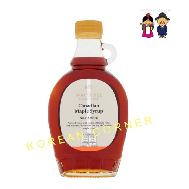 WAITROSE Canadian Maple Syrup น้ำเชื่อม ไซรัปแท้ จากต้นของเมเปิ้ลแคนาดา ...