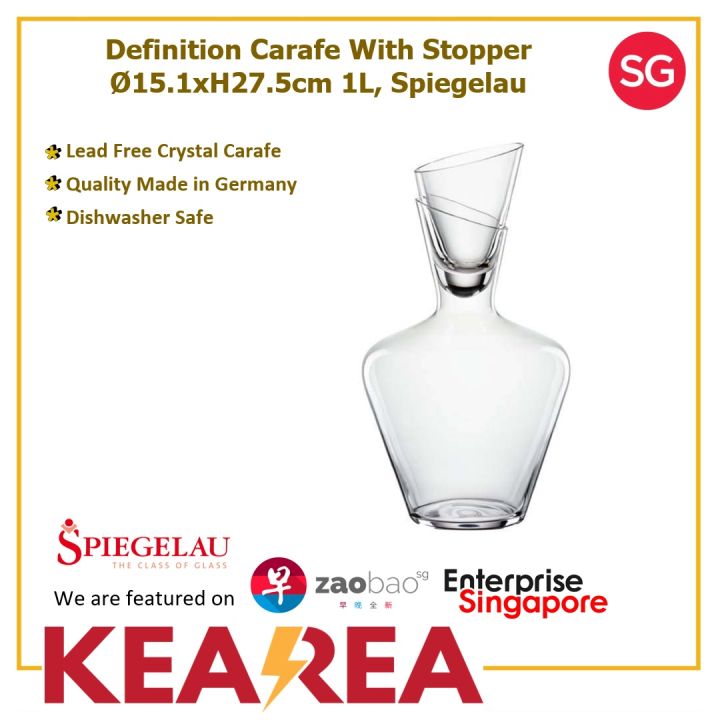 Spiegelau Definition Carafe with Stopper Ø15.1xH27.5cm, 1L | Lazada ...