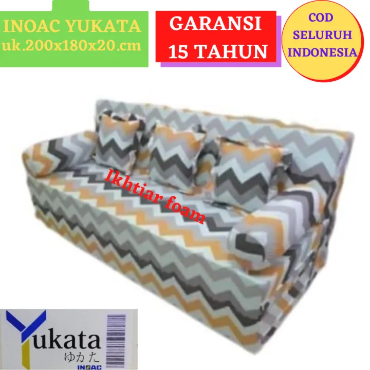Yukata Sofa bed ruang tamu Sofabed INOAC YUKATA D23 No1 Uk 200x180x20 ...
