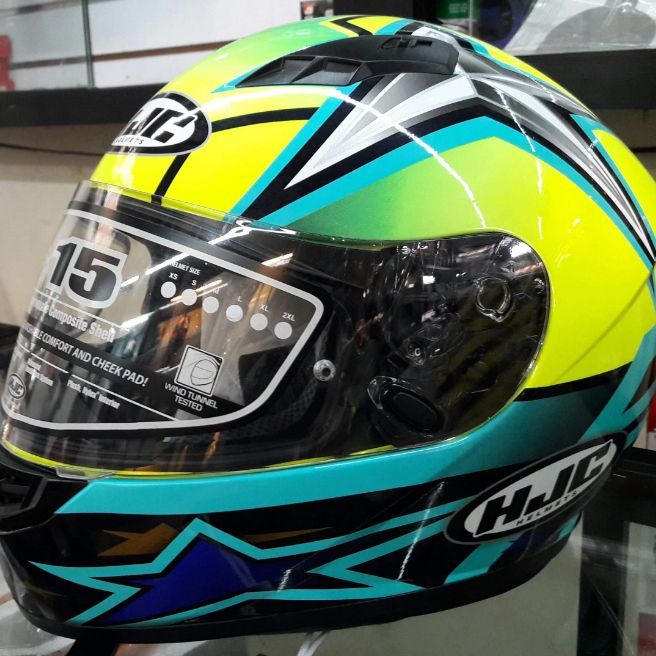 HJC CS-15 Toni Elias Limited Edition Helmet with FREE Nightview Glasses ...