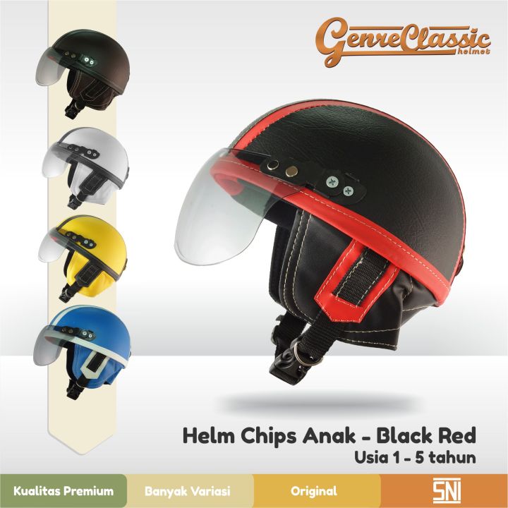 Helm Anak Laki Laki Perempuan 1 2 3 4 5 Tahun Kulit Sintetis Premium ...