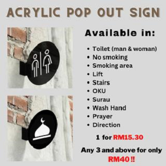 Acrylic pop up signage outdoor sign board | Lazada