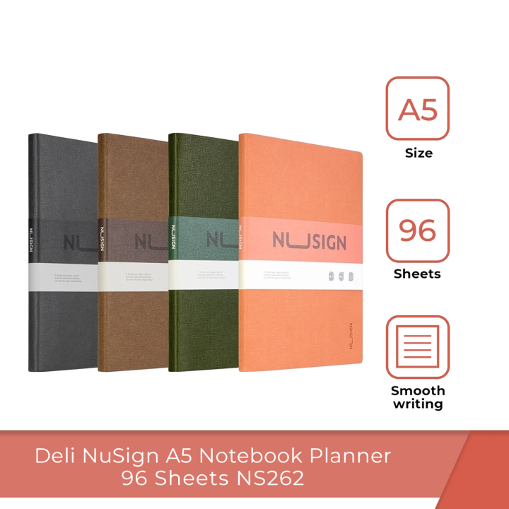 Deli NS262 NuSign A5 Notebook 96 Sheets [79NS262] | Lazada PH