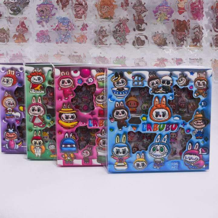 Labubu design stickers in a box-100pcs | Lazada PH