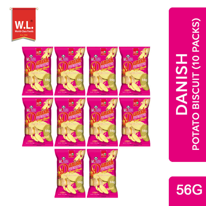 WL FOODS Danish Potato Biscuit 56g x10's | Lazada PH