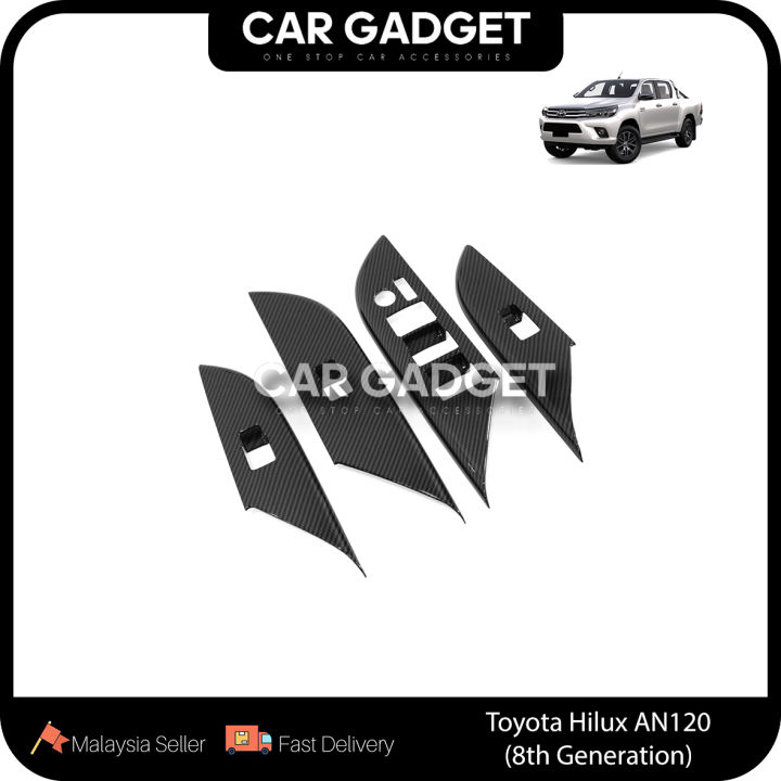 Toyota Hilux 8th Gen AN120 2015 - 2023 Window Switch Panel Carbon Fiber ...