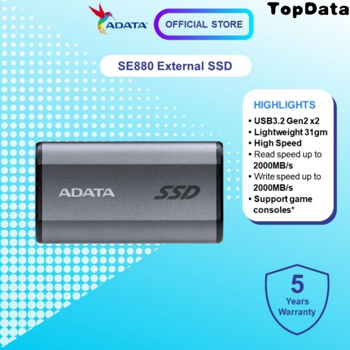 Hot ADATA SSD portable elite se880 (500GB/1TB/2TB) | Lazada