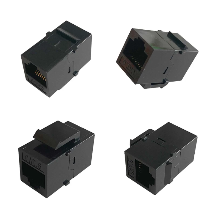 10Pcs RJ45 Connector Cat6 Cat5e Straight Through Modules Ethernet ...