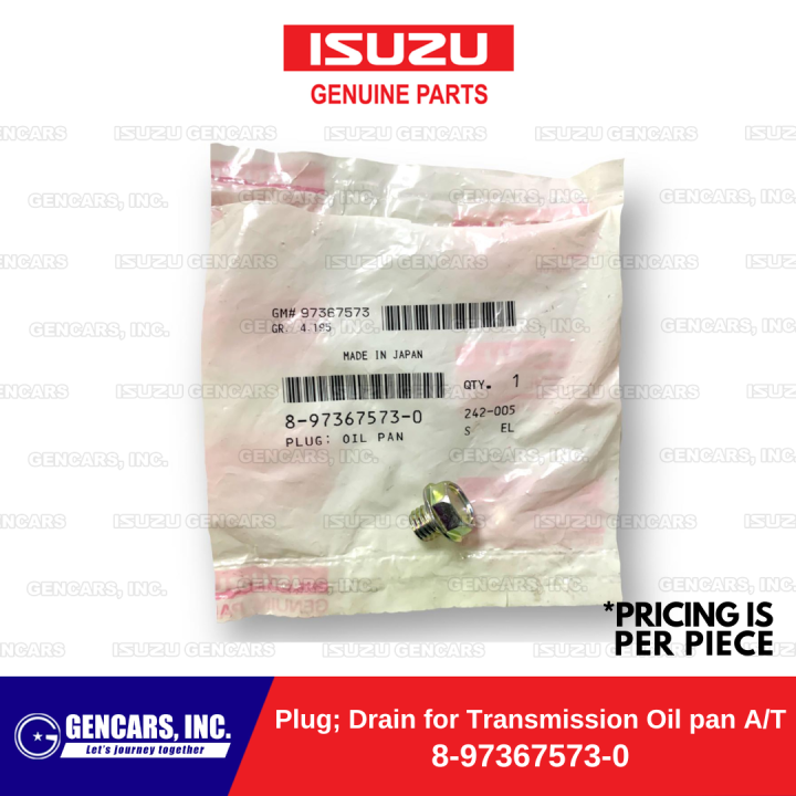 Isuzu Drain Plug For Transmission Oil Pan- Crosswind AT/ D-Max/ Mu-X AT ...