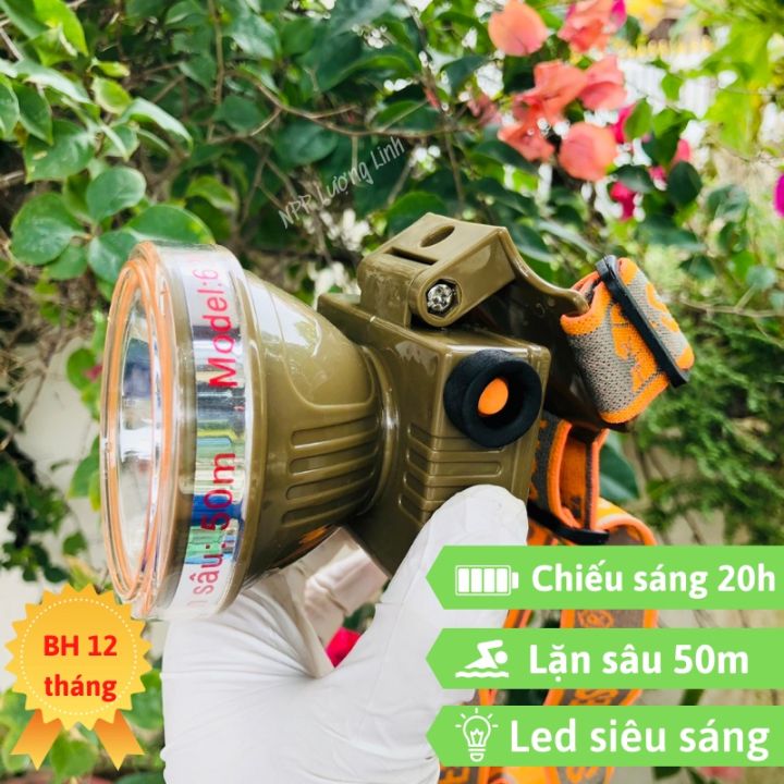 Đèn Đội Đầu Chống Nước Kl-628 Pin 10 Tiếng Dùng Soi Đi Đánh Cá, Lặn, Mỏ ...