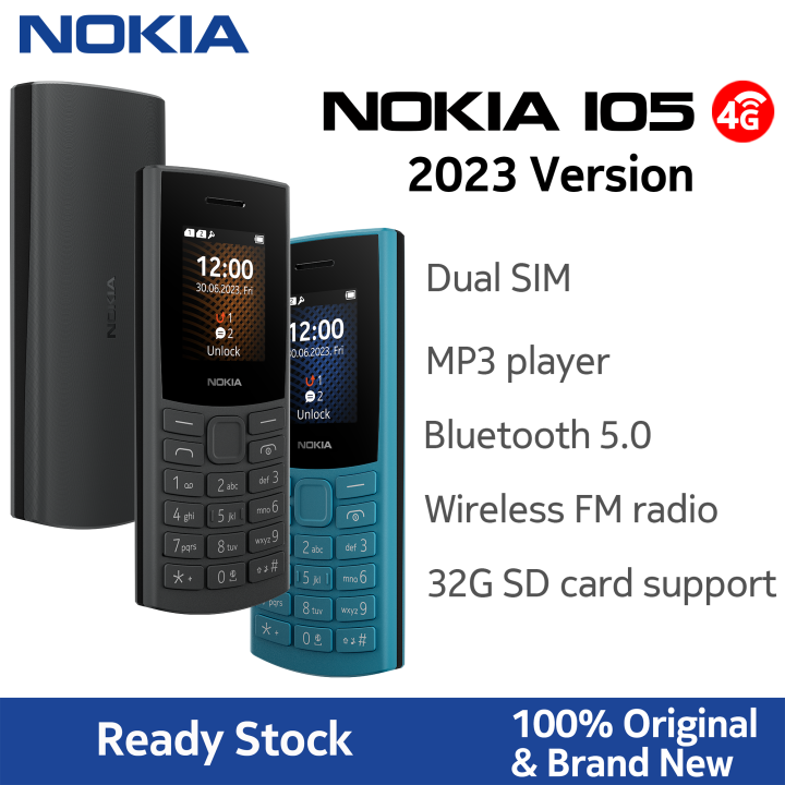 Original Nokia 105 4G 2023 Feature Phone Dual SIM 1.8 Inch Bluetooth 5. ...