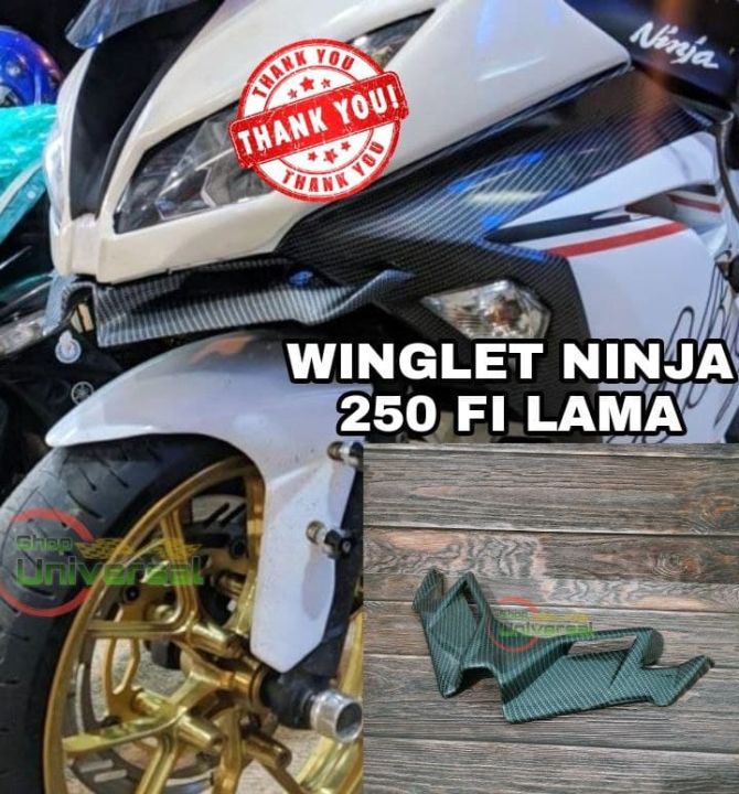 WINGLET NINJA 250 FI CARBON NEW MODEL 2013 2014 2015 2016 2017 R15 V2 ...