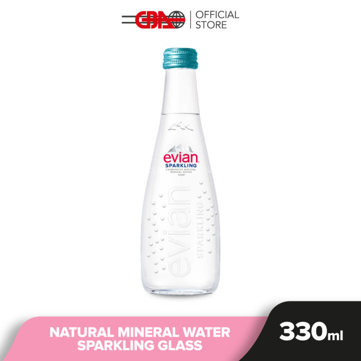 evian Sparkling Natural Mineral Water - Glass 330ml | Lazada