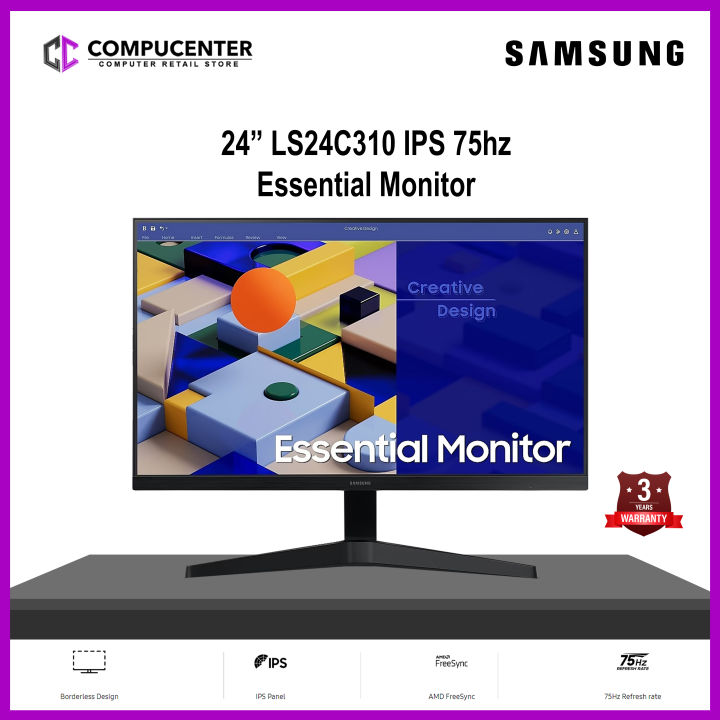 Samsung LS24C310EAEXXP 24" FHD (1920x1080) 75Hz | IPS Monitor | AMD ...