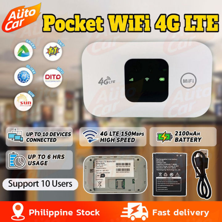 【2100mAh Battery】4G LTE Pocket WiFi Openline Hotspot Router Modem ...