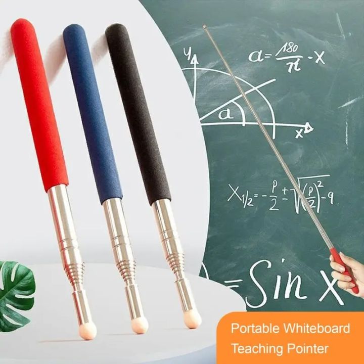 1M Telescopic Felt Nib Touch Screen Pointer Pen Stainless Steel Teacher ...