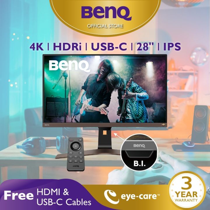 BenQ EW2880U 28" 60Hz 4K UHD HDRi USB-C Entertainment Eye-Care Movie ...