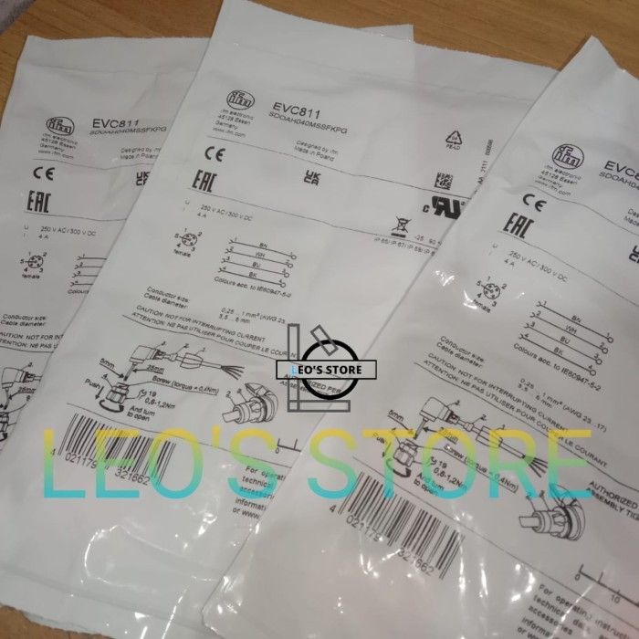 WIRABLE SOCKET 4 PIN - IFM - EVC811 SDOAH040MSSFKPG | Lazada Indonesia