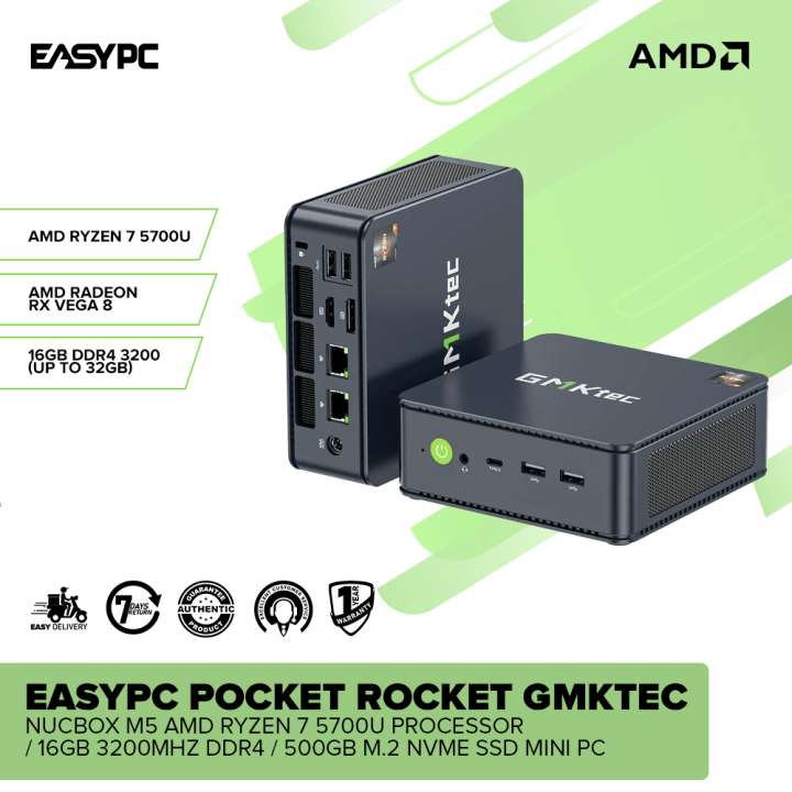 EasyPC | Pocket Rocket GMKtec Nucbox M5 AMD Ryzen 7 5700U/ 16GB 3200MHZ ...