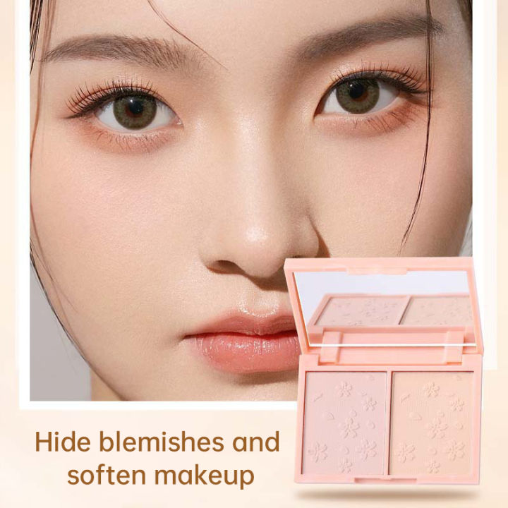 Concealer Contouring Dual-color Powder Durable Oil Control Dry Wet Dual ...