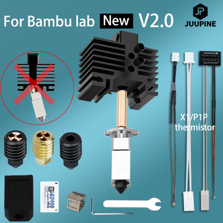 【Free-delivery】 P1S Hotend For Bambu Lab Hotend V2 Bi Metal Heatbreak ...