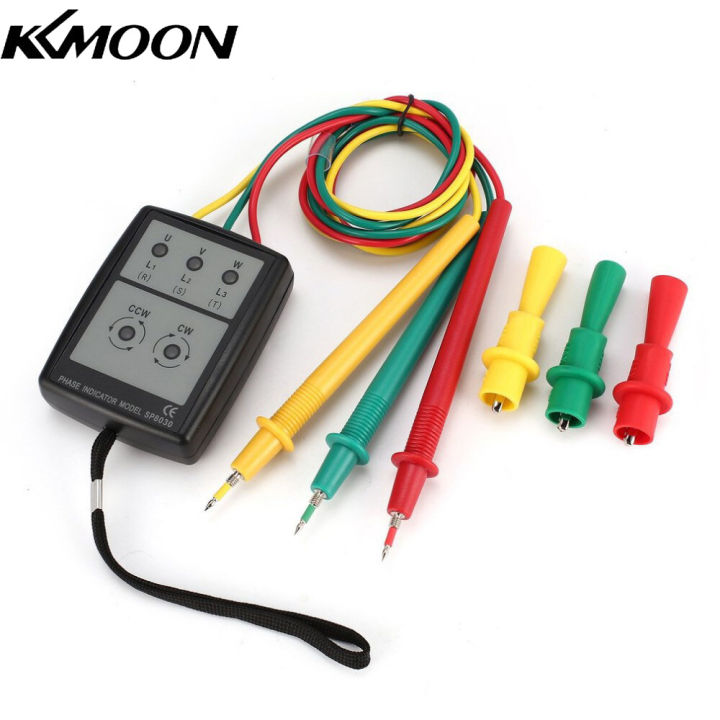 Kkmoon 3 Phase Alternating Current Phase Meter Portable Phase Sequence