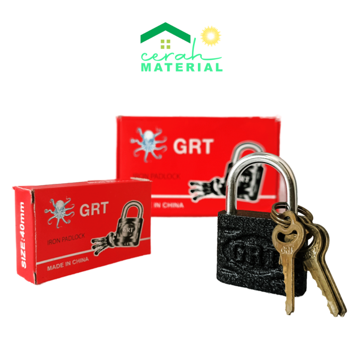 GRT Gembok Besi Hitam Anti Karat, Kuat dan Berkualitas | Lazada Indonesia