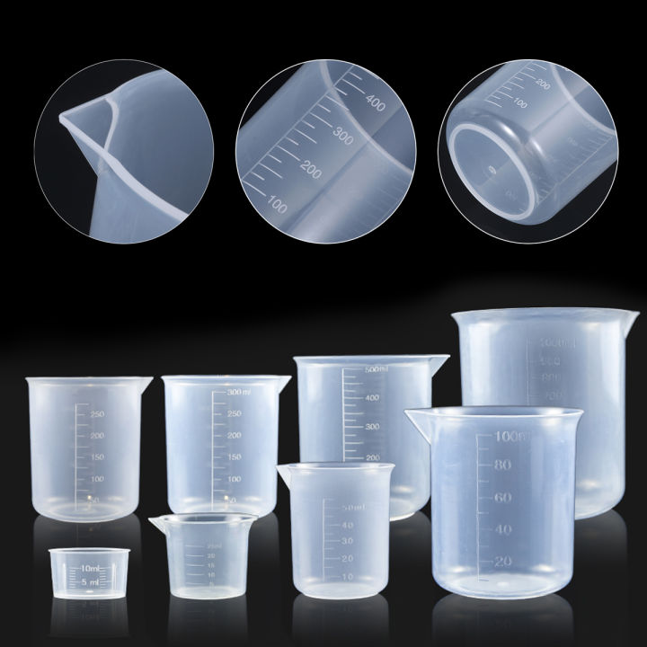 50 PCS 10ml Resin Mixing Cups, Liquid Measuring Cups, Plastic Beaker ...