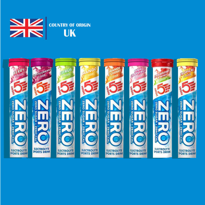 HIGH5 Zero Electrolyte Hydration Tablets Added Vitamin C, 20 Tablets ...