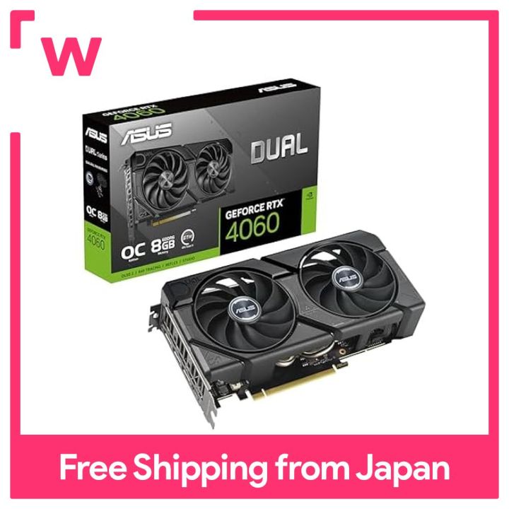ASUS Dual GeForce RTX 4060 EVO OC Edition 8GB GDDR6 with two powerful Axial-tech fans / DUAL ...