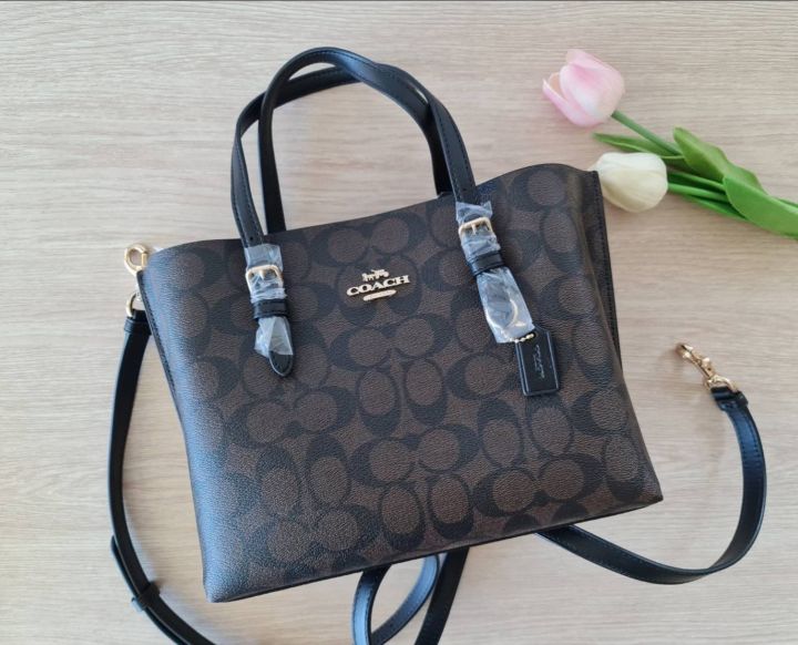 Original Coach C4250 Mollie Tote 25 in Signature Canvas Women's ...