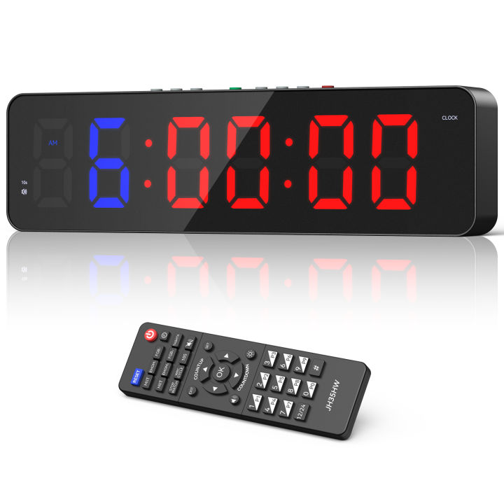 Seesii Gym Timer Interval Workout Clock For Home Garage Ultra Clear 2 Inch 3 5 Inch Led Digit