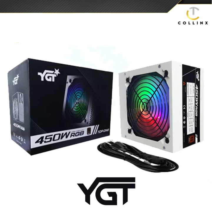450W RGB YGT 80+ POWER SUPPLY | Double-sided Soldering Firm and Sturdy ...