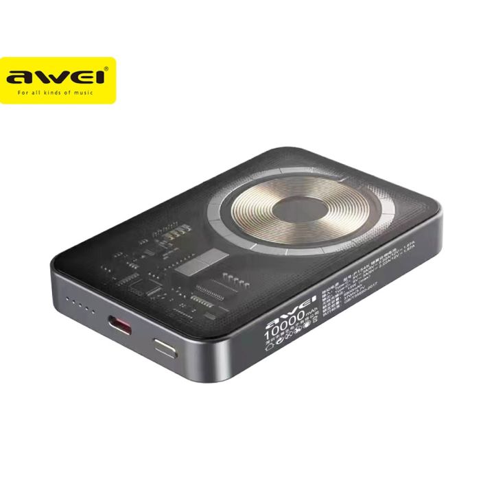 Awei P154K/P153k 5000/10000mAh Power Bank Portable 15W Wireless ...