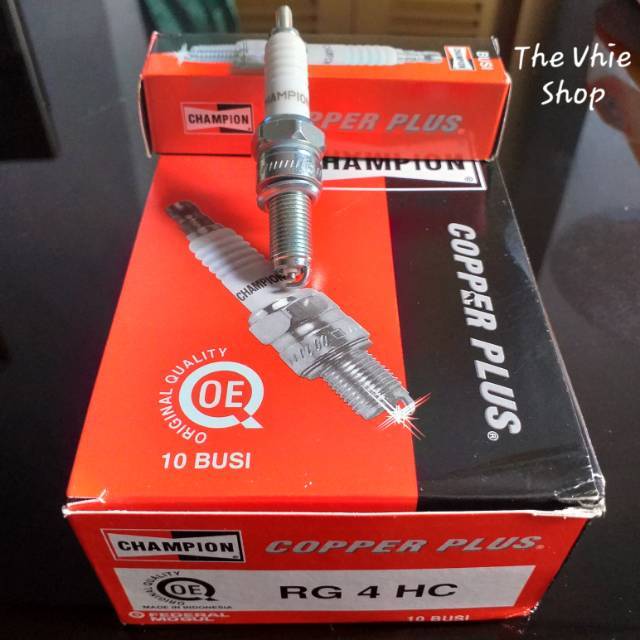 Busi Champion RG4HC isi 10 pcs (sepuluh) Busi kharisma Supra X Beat ...