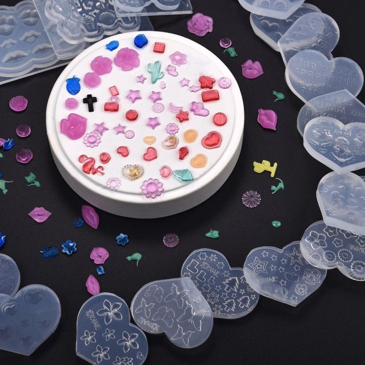 Y2K2 ผู้หญิง เด็กผู้หญิง แม่พิมพ์หล่อเล็บ เครื่องมือทำเครื่องประดับ การ์ตูน ดอกไม้ แม่พิมพ์ ...