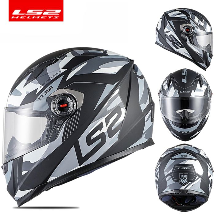 LS2 Full Face Motorcycle Helmet ls2 FF358 Motocross Racing Man Woman ...