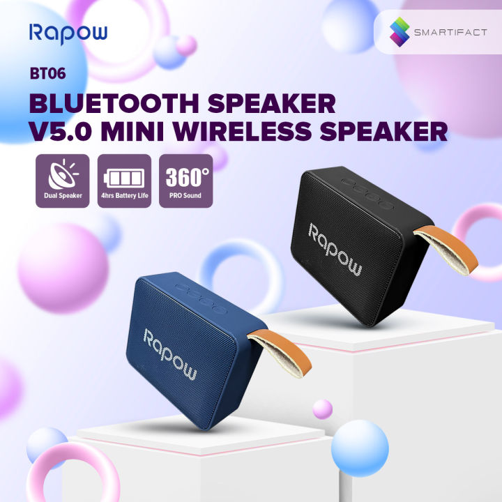 Rapow By Mitsushi Electronics BT06 Wireless Bluetooth 5.0 Speaker ...