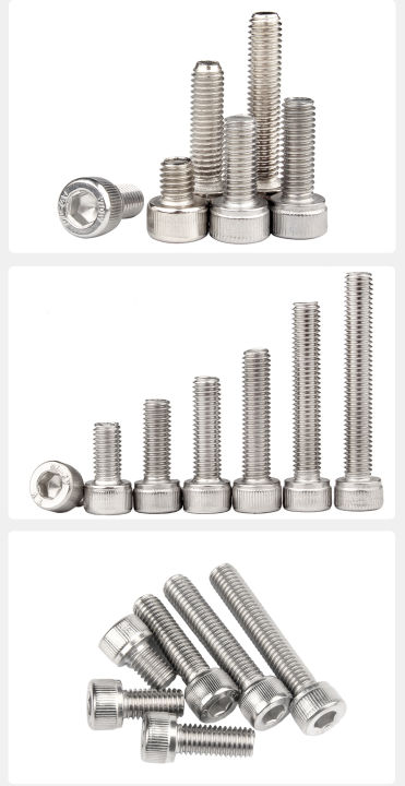 Premium 5 Sets Stainless Steel Bolt & Nut Assortment – M3, M4, M5, M6 ...