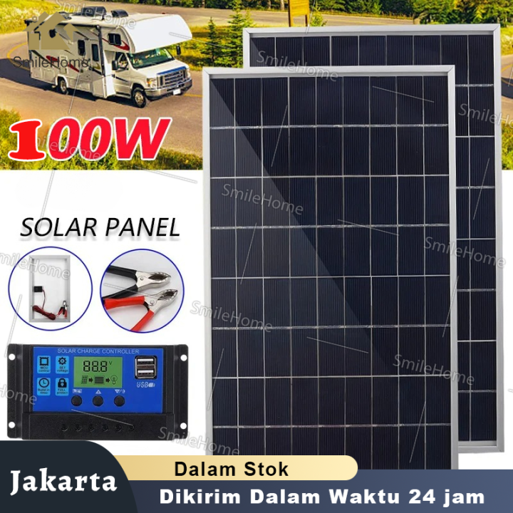 100w solar panel sel surya panel surya pembangkit listrik tenaga surya ...