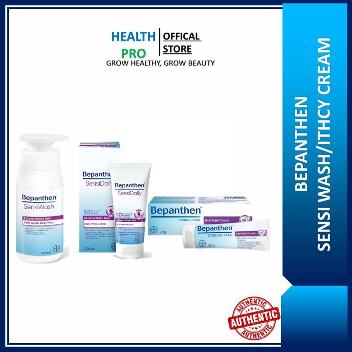 Bepanthen SensiWash 400ml/ SENSIDAILY MOISTURIZER 200ML /ITCH RELIEF ...