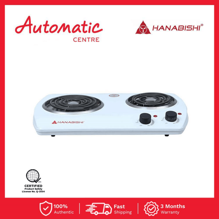 Hanabishi HES-100 2B 8/6 2-Burners Electric Stove 6-inch + 8-inch Coils ...