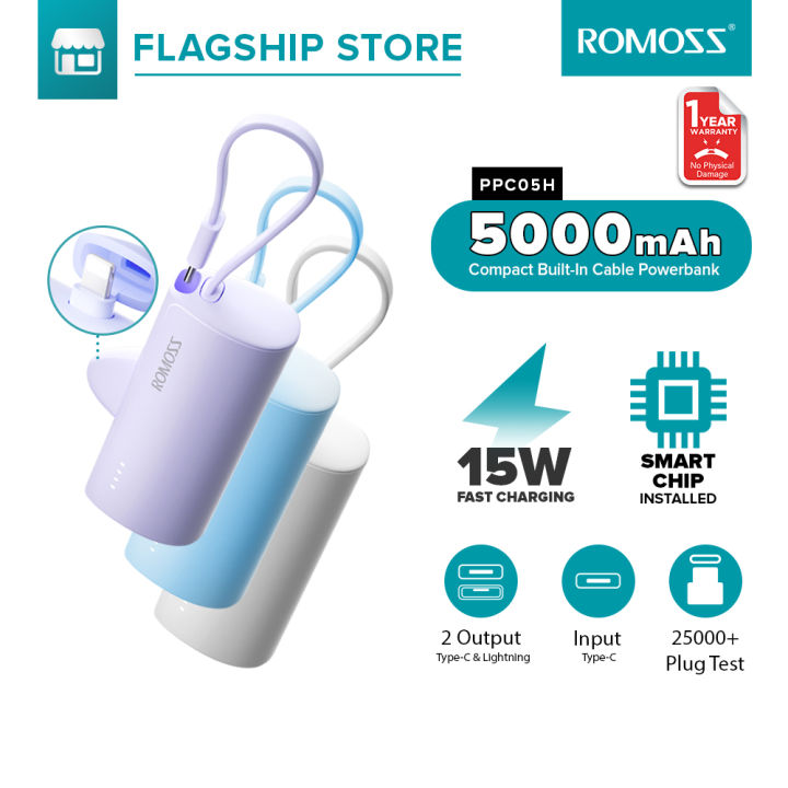 Romoss PPC05H 5000mAh Lightning 15W Mini Super Fast Charging Compact ...