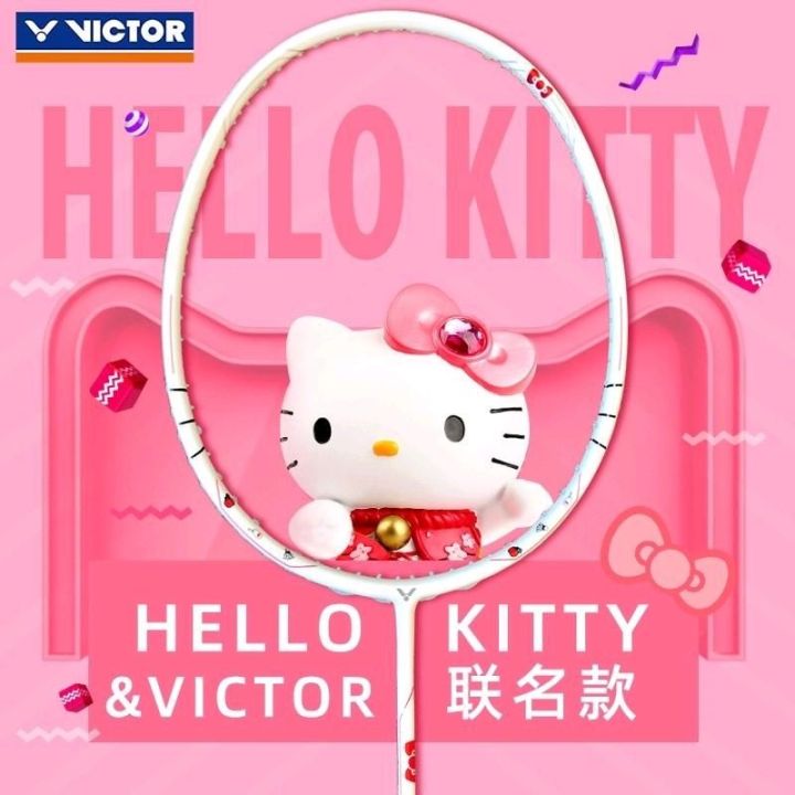 (Free stringing Service)Victor Badminton Racket Victor X Hello Kitty ...