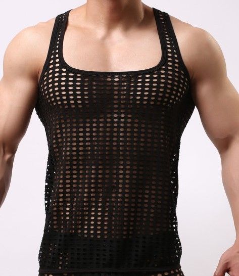 Adam Zero Men Sexy Mesh See-Through Singlet | Lazada