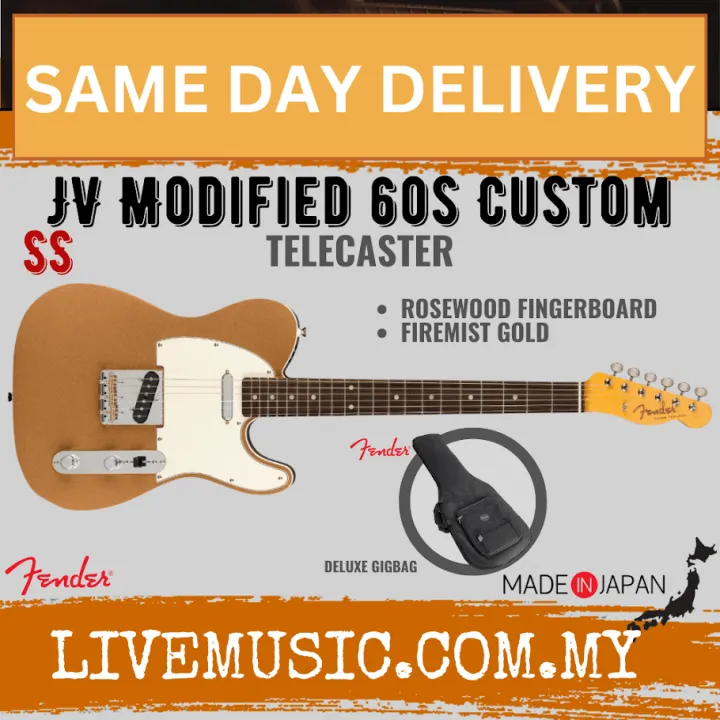 Fender JV Modified 60s Custom Telecaster Electric Guitar, RW FB ...