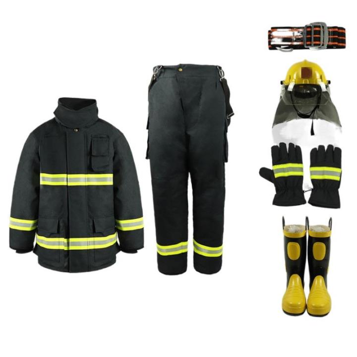 ﹊02 fire fighting suits combat thickened clothes five-piece sets of 3C ...