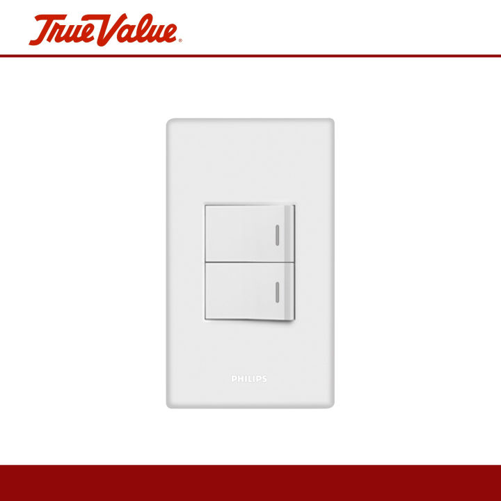Philips Switch 2 Gang 2-Way | Lazada PH